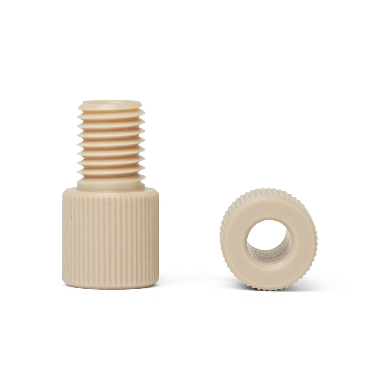 Flangeless PEEK Nuts - 5/16"-24 flat bottom Port - 3/16" OD tubing ...