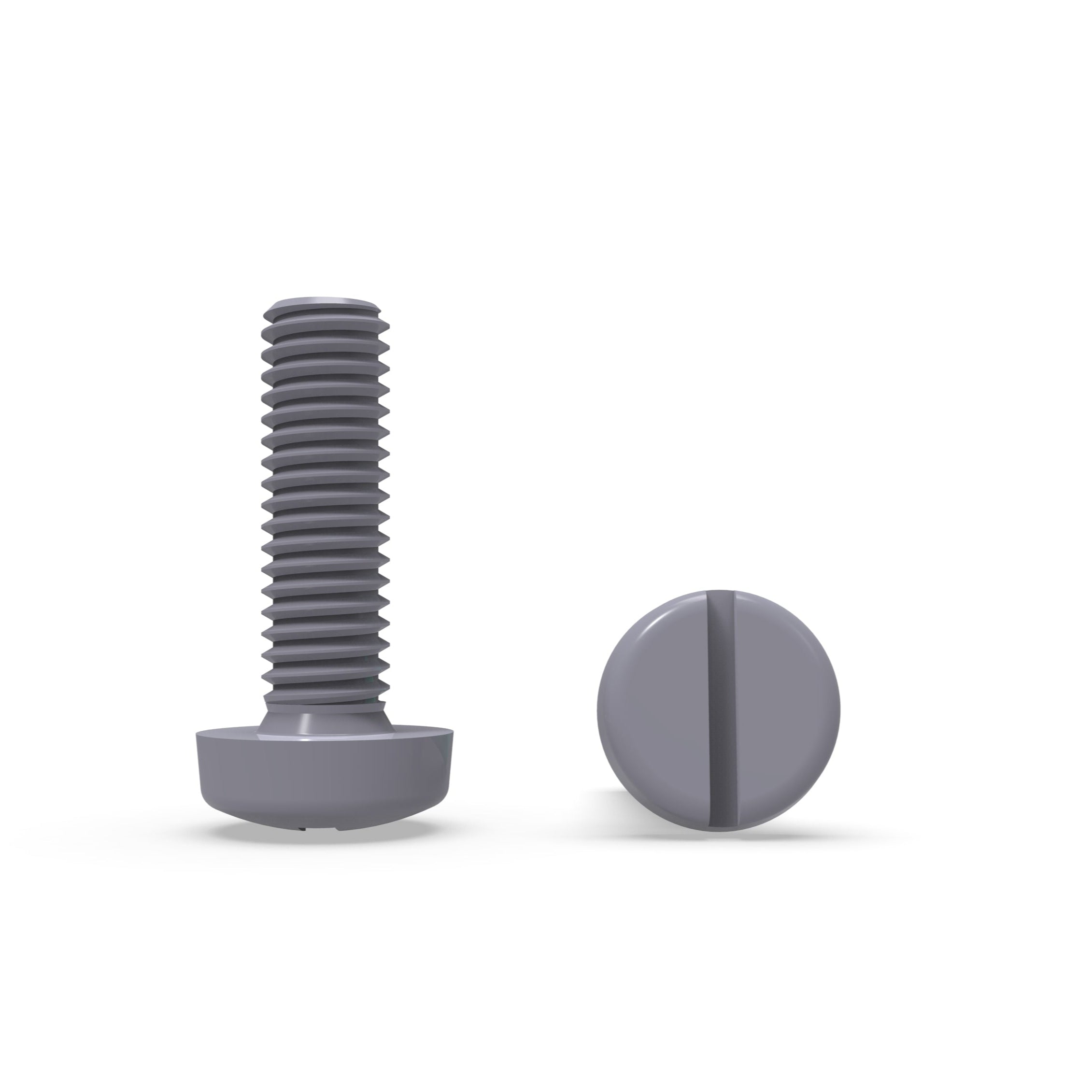 PVC Pan Head Screws - Slotted - DIN 7985 – High Performance Polymer